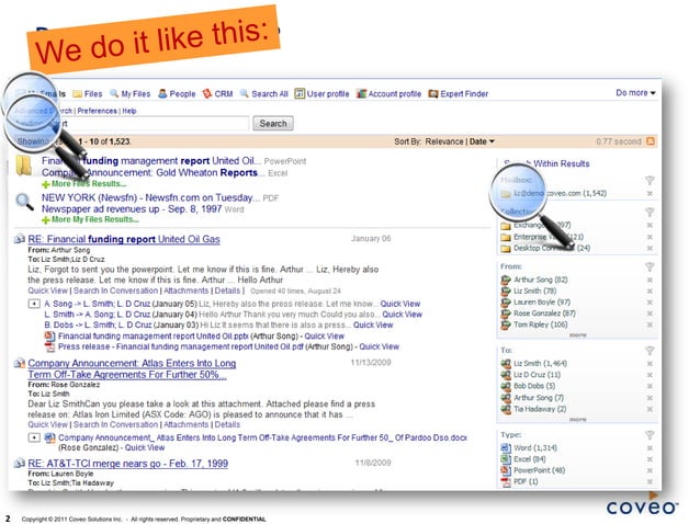 Coveo Search - Product Overview | PPTX | Search | Internet