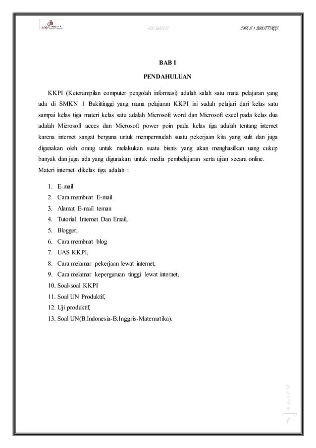 Cover Laporan KKPI | PDF