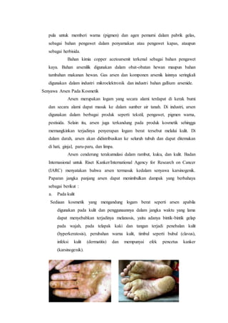 KOSMETOLOGI LOGAM BERAT “ARSEN” | DOCX