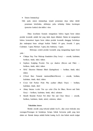 KOSMETOLOGI LOGAM BERAT “ARSEN” | DOCX