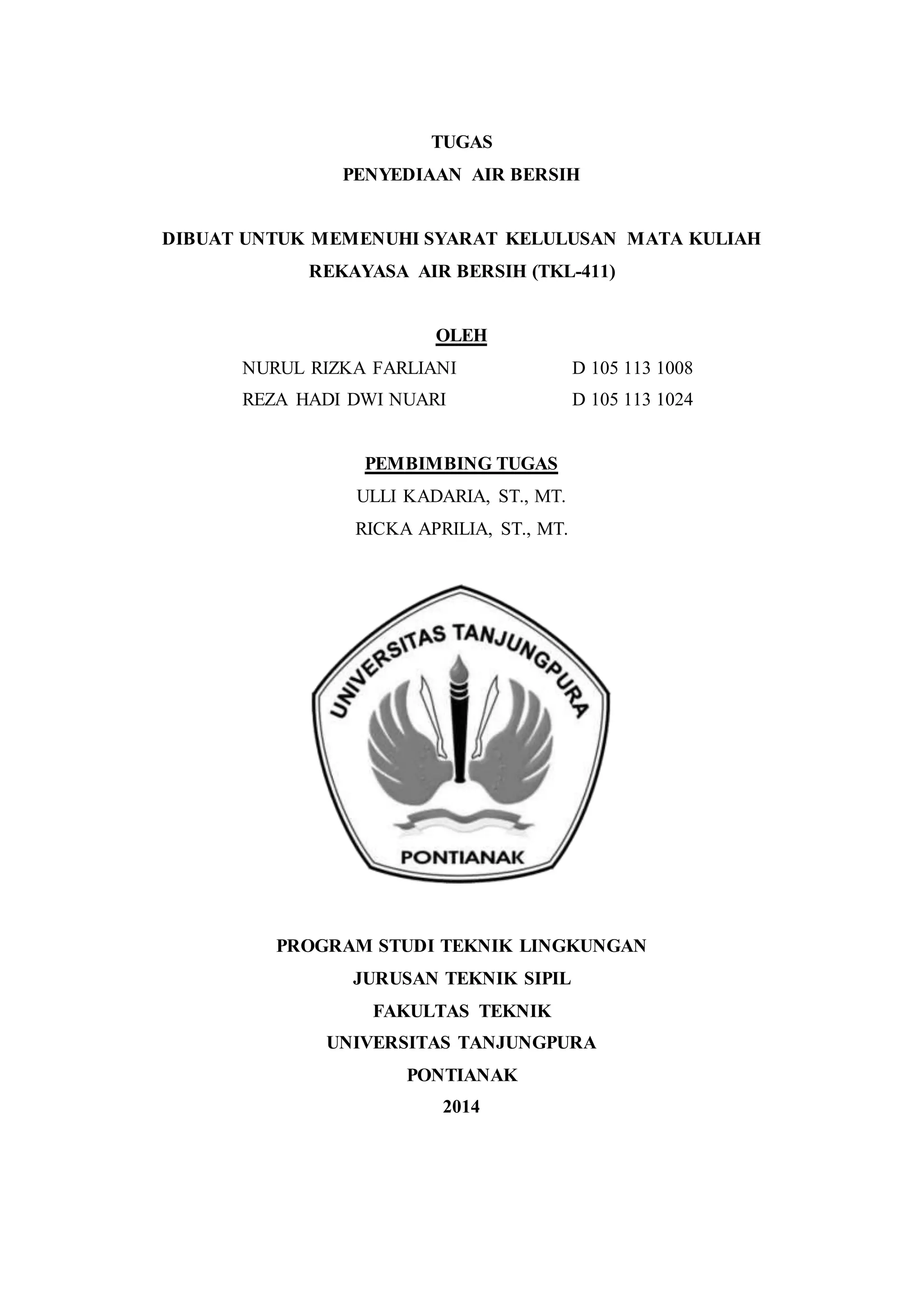 Cover tugas RAB teknik untan | DOCX