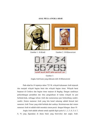 Asal Mula Angka Arab | DOC