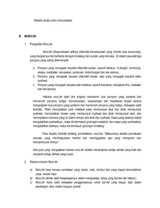 IFFAH DAN MURUAH | DOCX