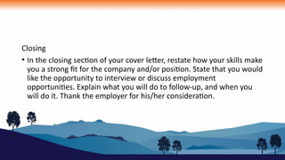 Professional Cover Letter for Geotechnical Engineering Report | PPTX