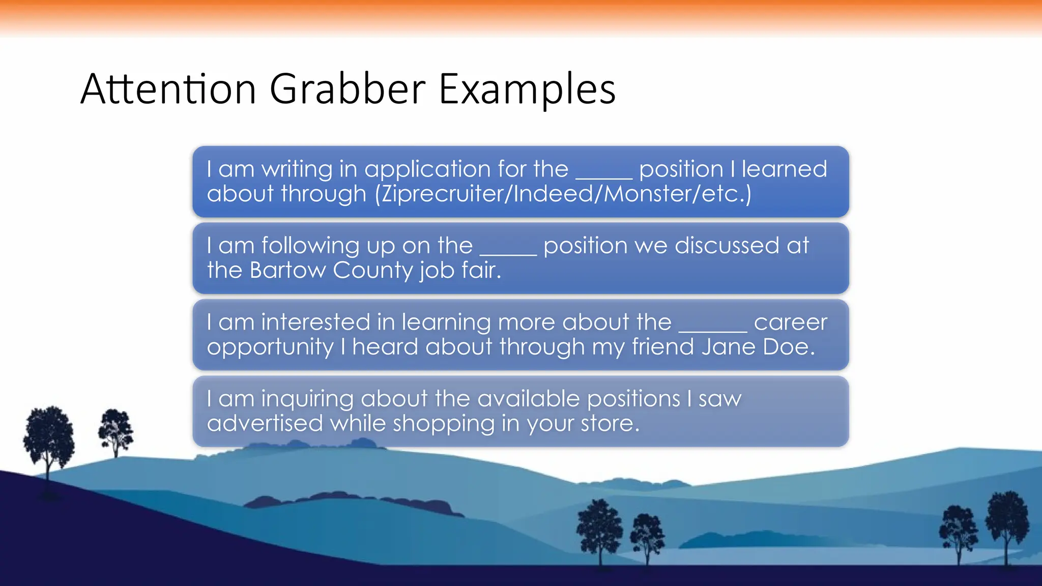 Job education letter for Senior high shcool | PPT