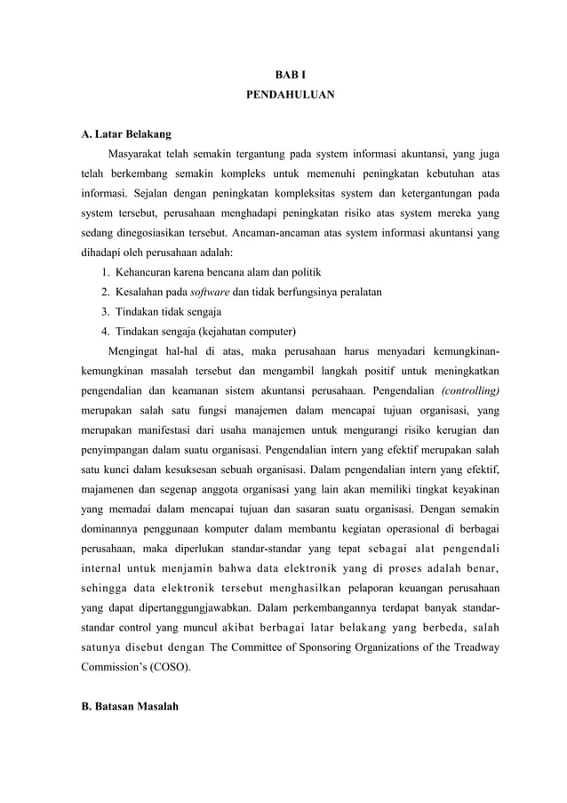 Pengendalian Intern dan COSO | DOC