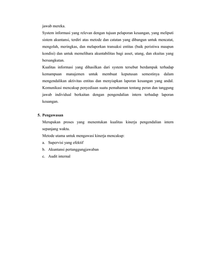 Pengendalian Intern dan COSO | DOC