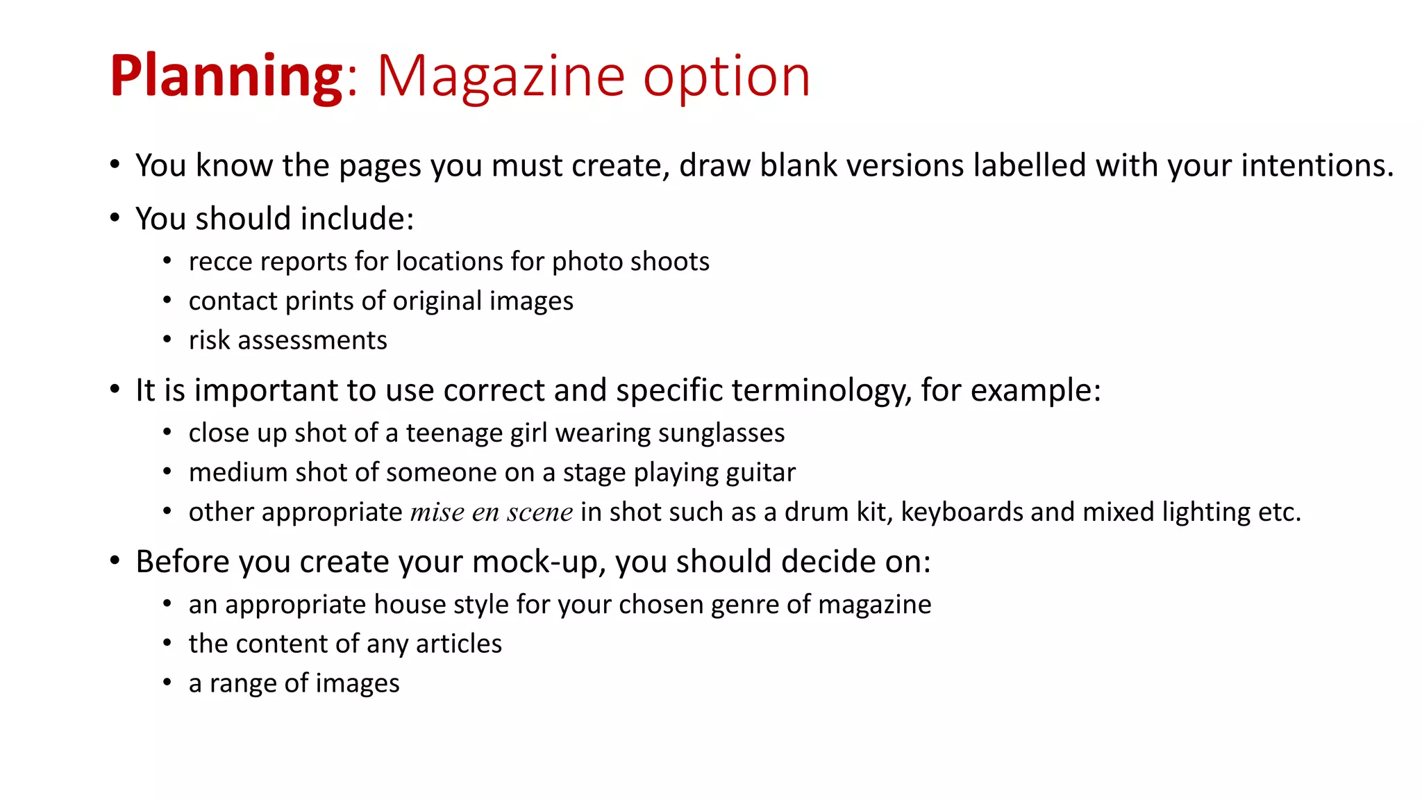Magazine Cover Terminology | PPTX