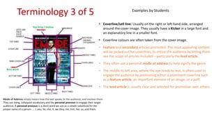 Magazine Cover Terminology | PPTX