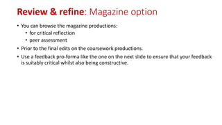 Magazine Cover Terminology | PPTX