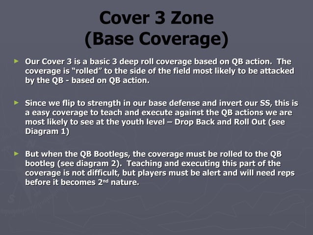 Cover 3 Zone, Coaching Youth Football Defense, Pass Coverage | PPT ...
