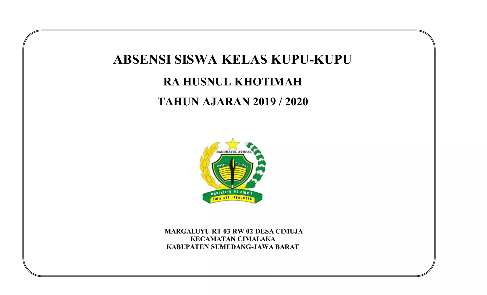 Cover absen | DOCX