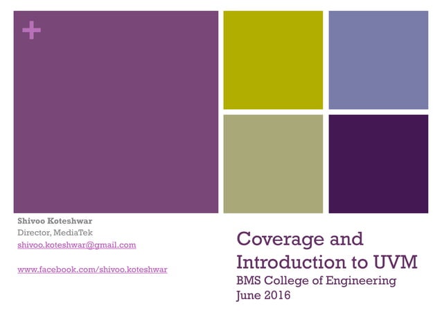 Coverage and Introduction to UVM | PDF | Simulation Video Games | Video Game Genres