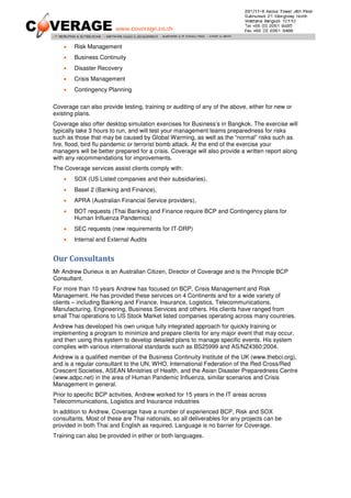 Coverage Bcp Profile 200904 | PDF