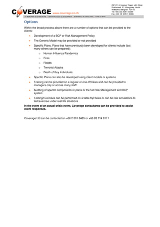Coverage Bcp Profile 200904 | PDF