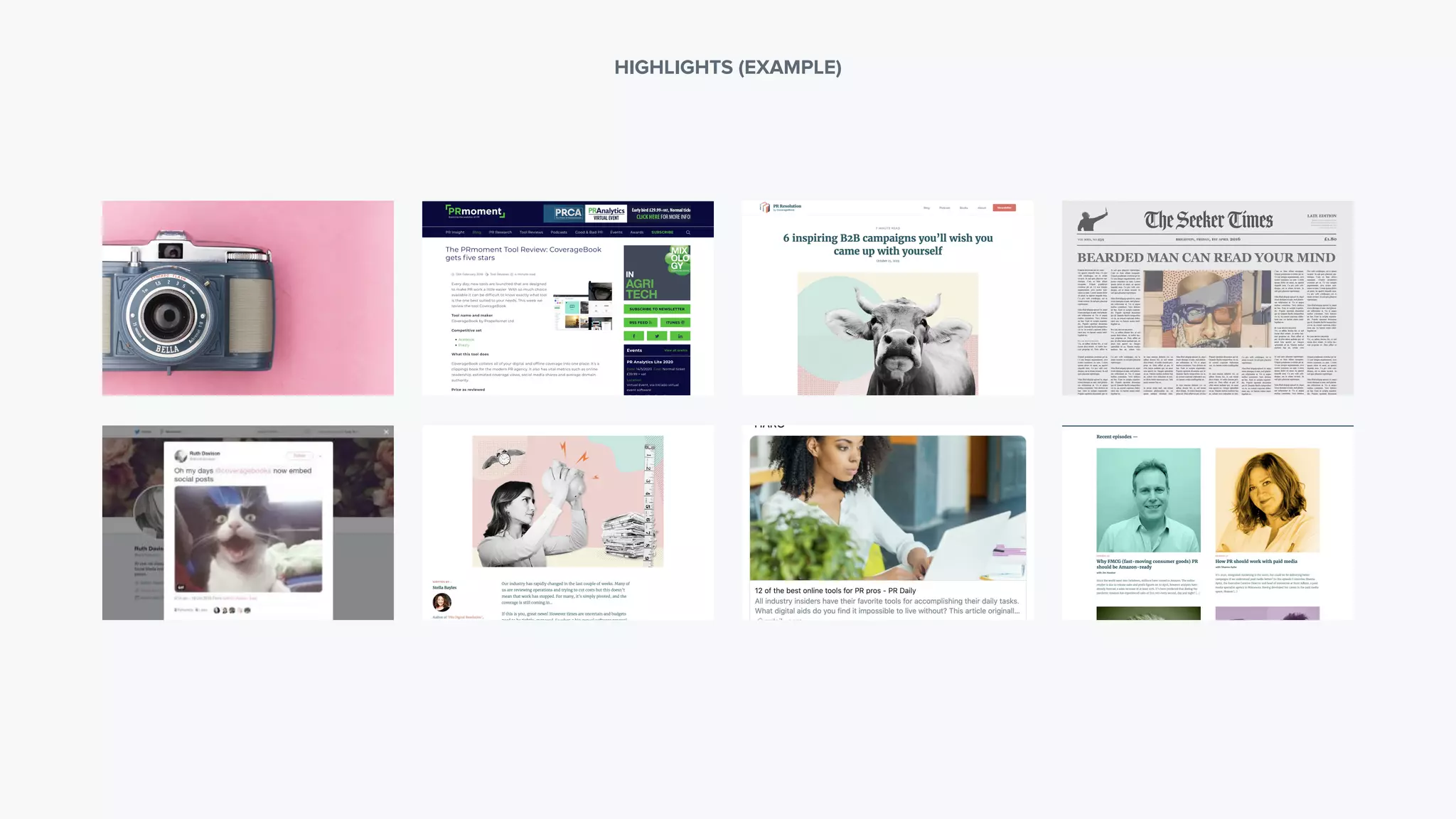 CoverageBook PR report template | PDF