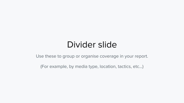 CoverageBook PR report template | PPT