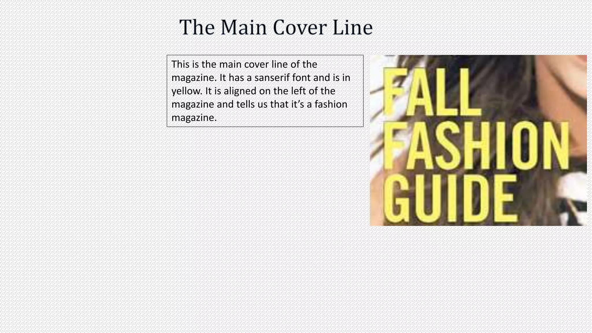 Cover analysis | PPTX