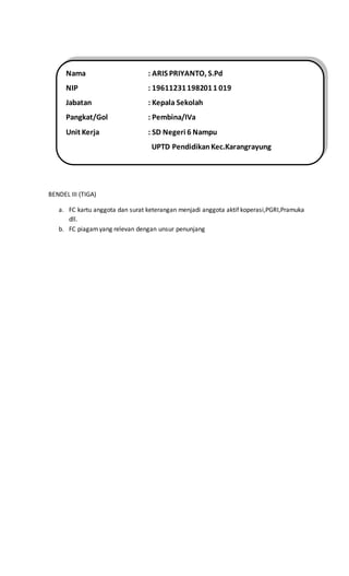 Cover bendel pak | DOCX