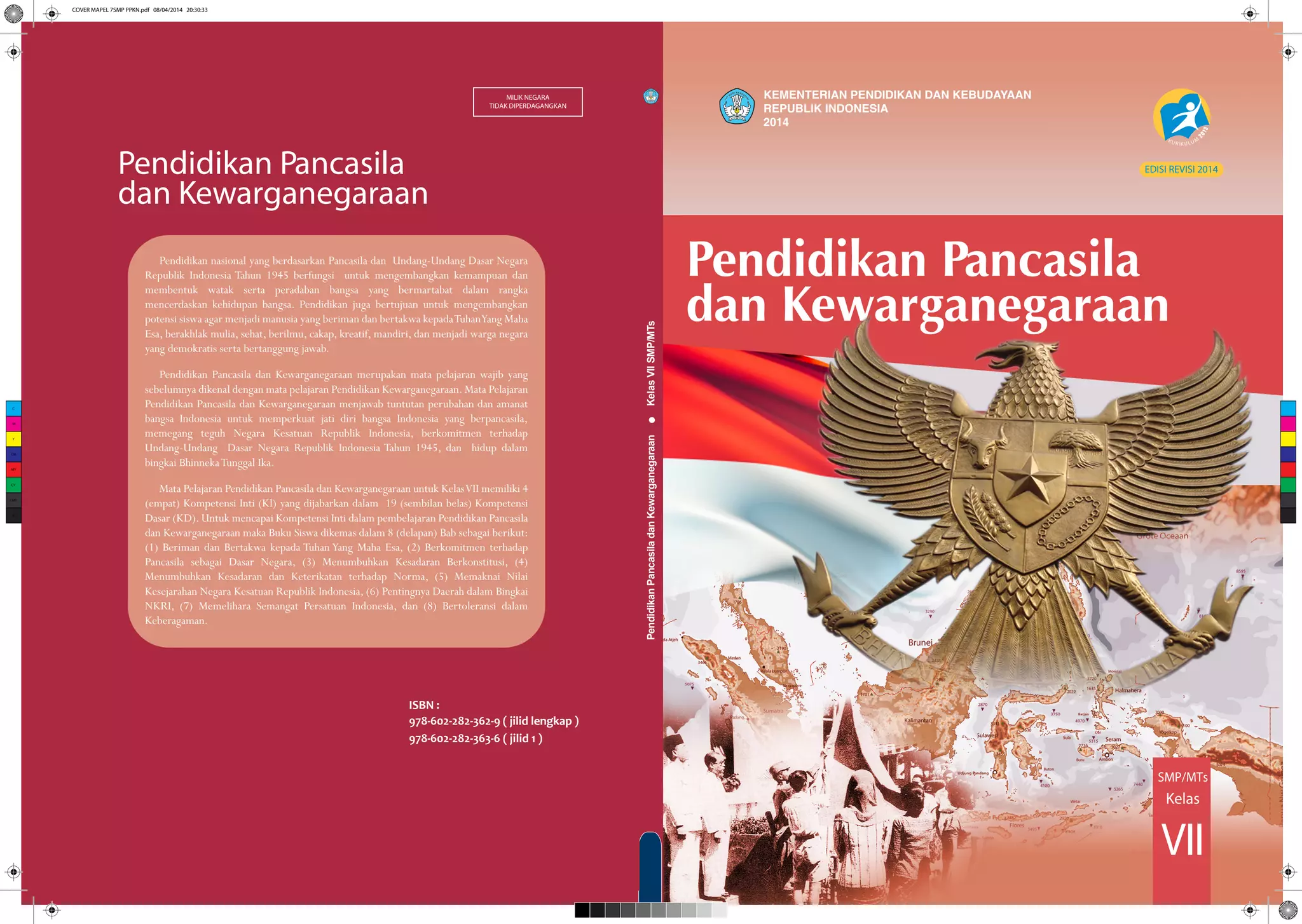 Cover Buku PKn 7 SMP/MTs Siswa | PPT