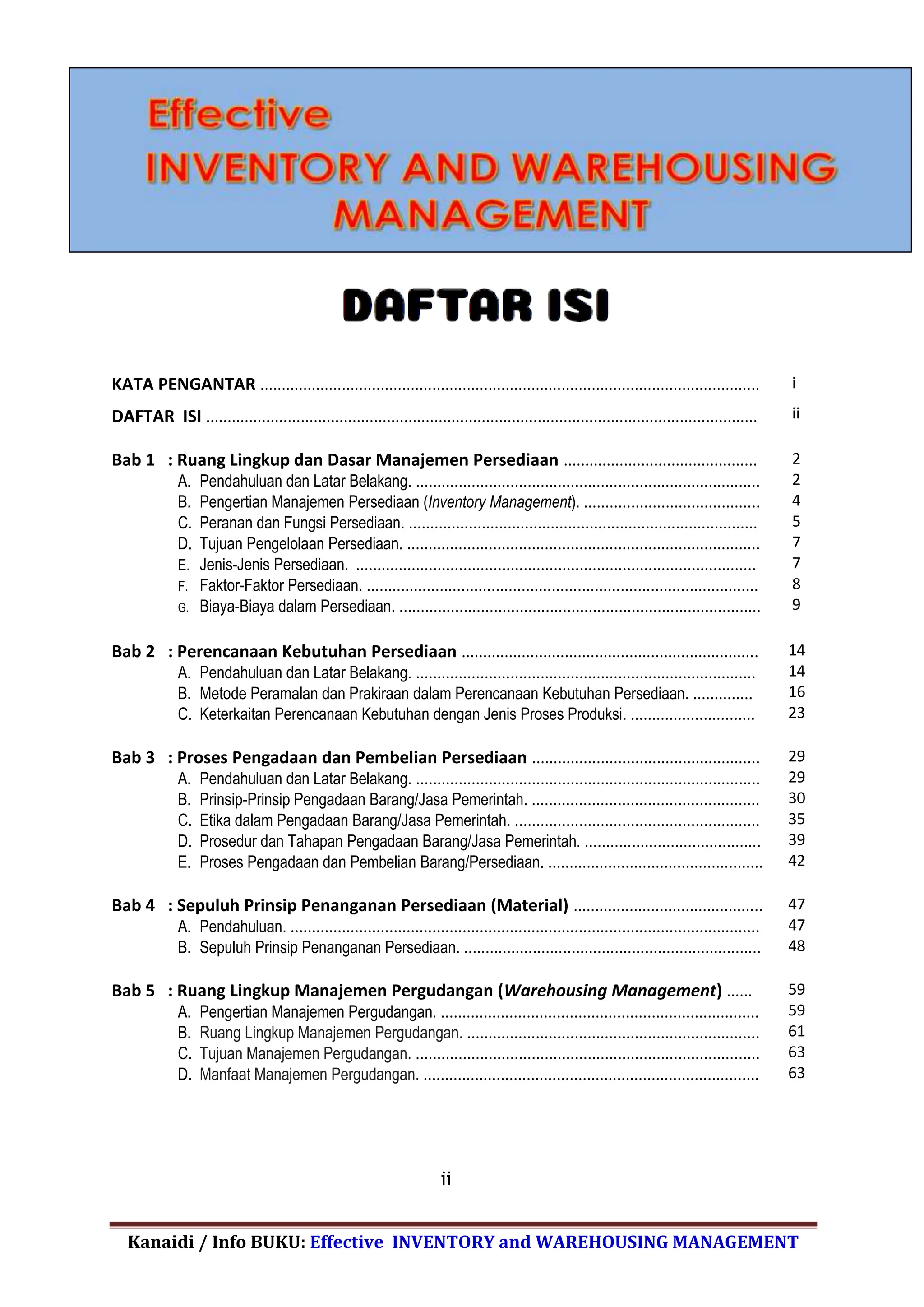 Info ... Buku _"Effective INVENTORY and WAREHOUSING MANAGEMENT" & Bagaimana Menjadikan Gudang ...