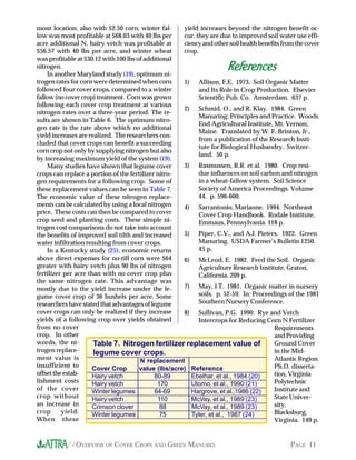Overview of Cover Crops and Green Manures | PDF