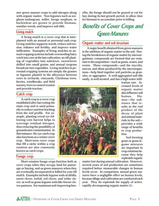 Overview of Cover Crops and Green Manures | PDF