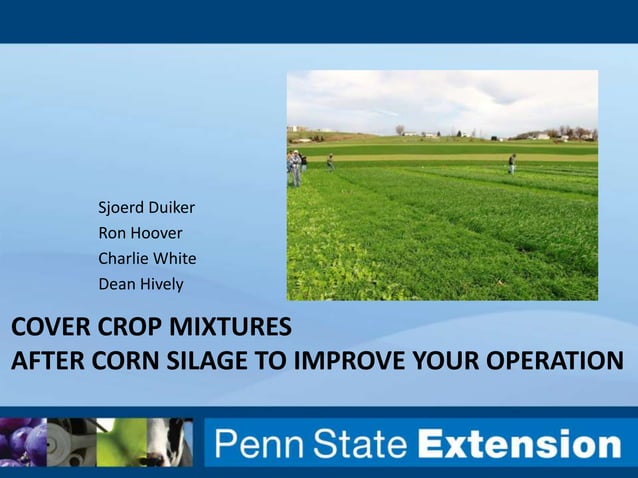 Cover crop mixtures to improve your operation | PPT