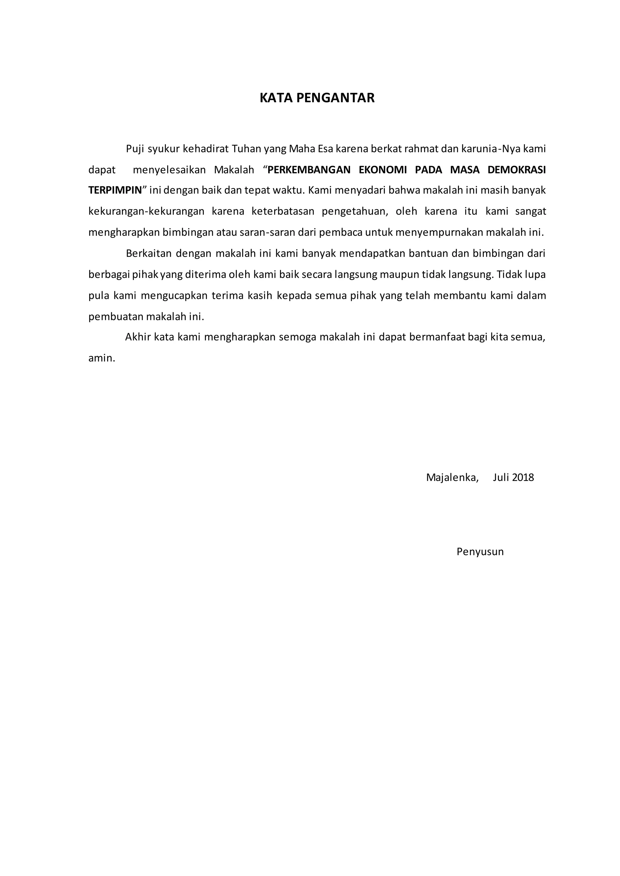 Cover dan kata pengantar makalah sejarah indo | DOCX