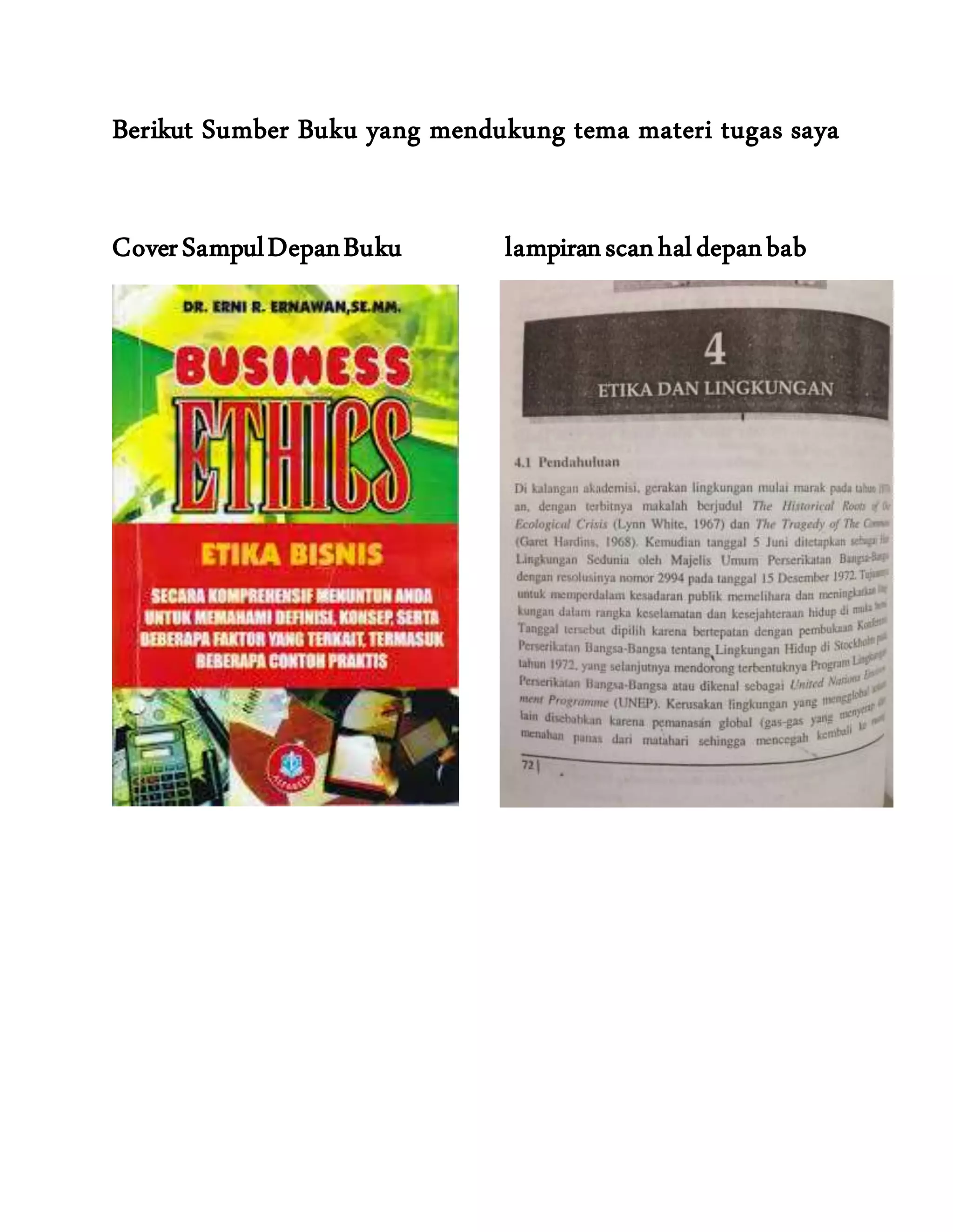 Cover dan lampiran tugas etika | PDF