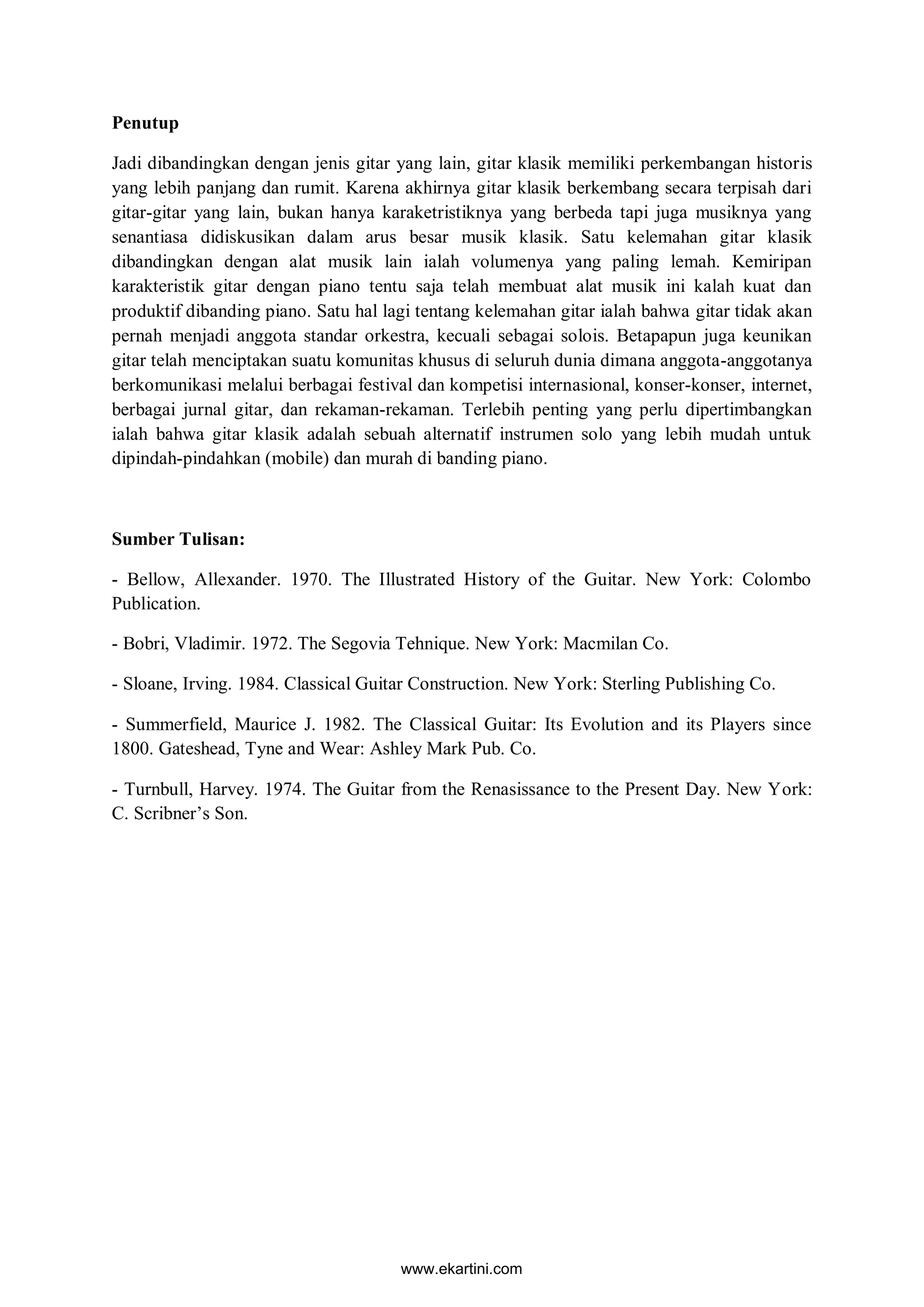 Tentang Gitar Klasik | PDF