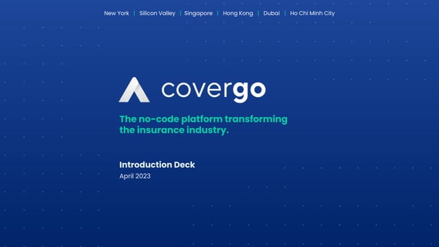 CoverGo Limited - Insurtech Innovation Award 2023 | PPTX