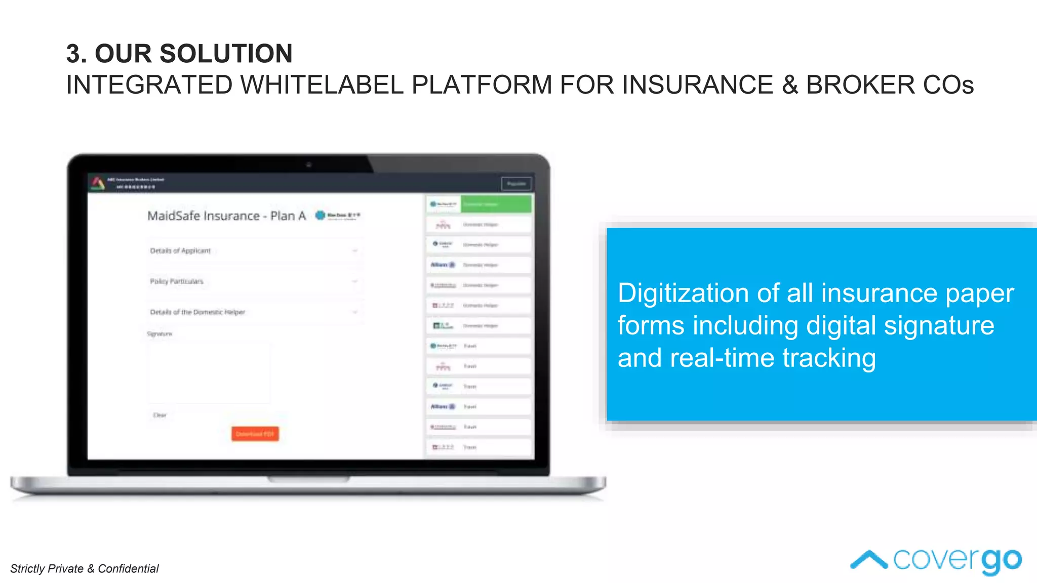 Startup InsurTech Award - Covergo | PPTX