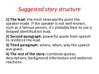 Covering speeches: Tips for journalists | PPTX
