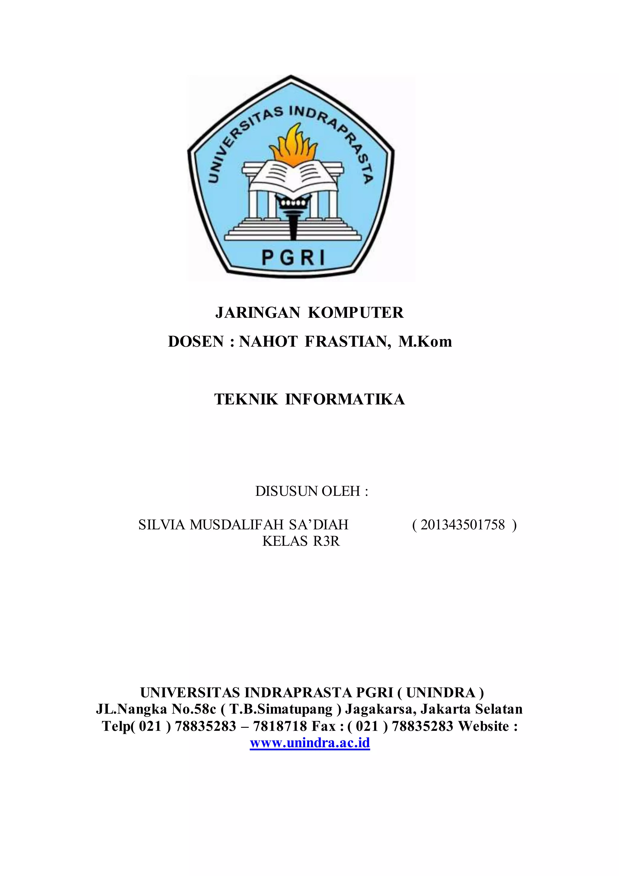 Cover jarkom | DOCX