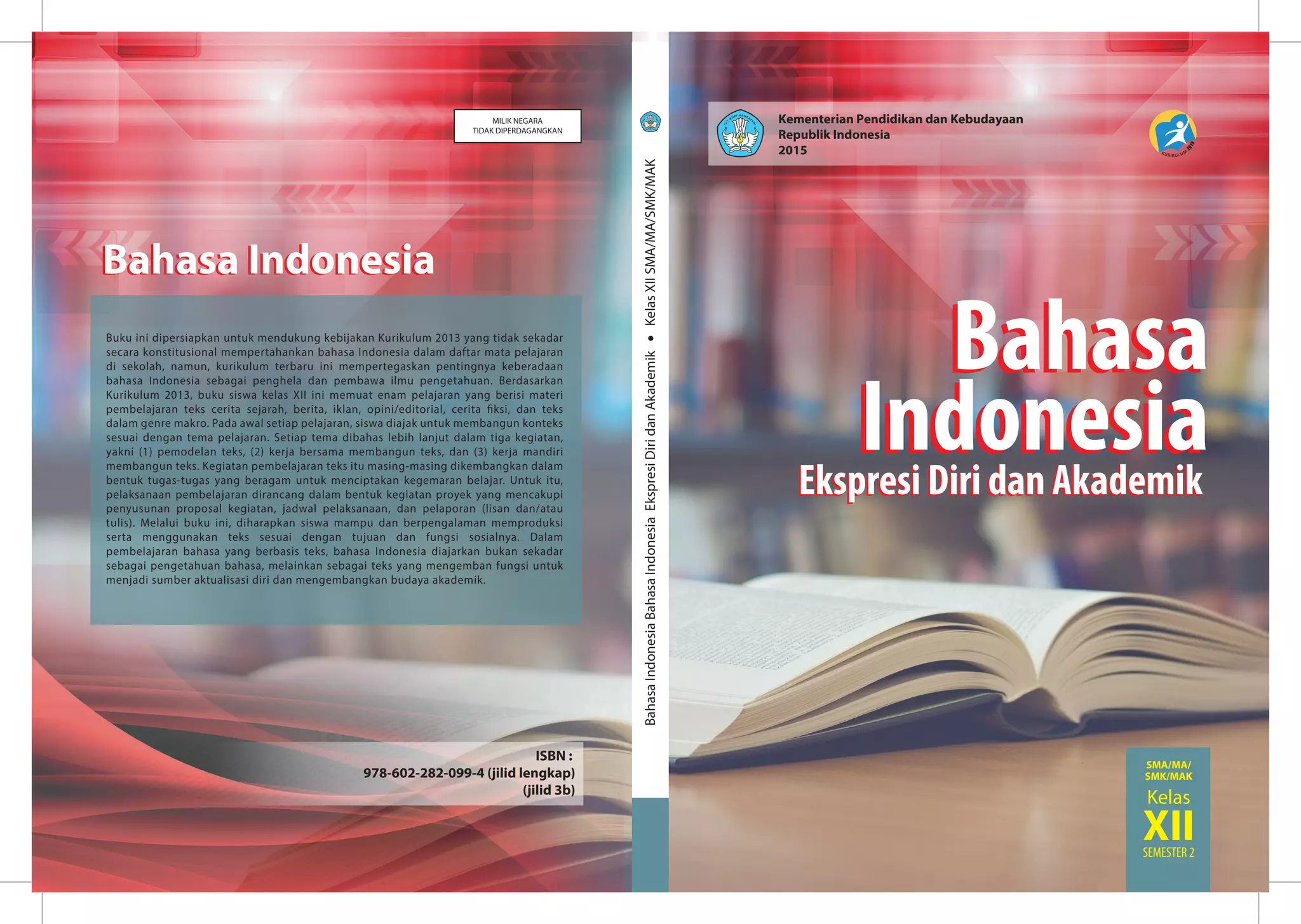 Cover kelas xii bahasaindonesia bs smt 2 | PDF