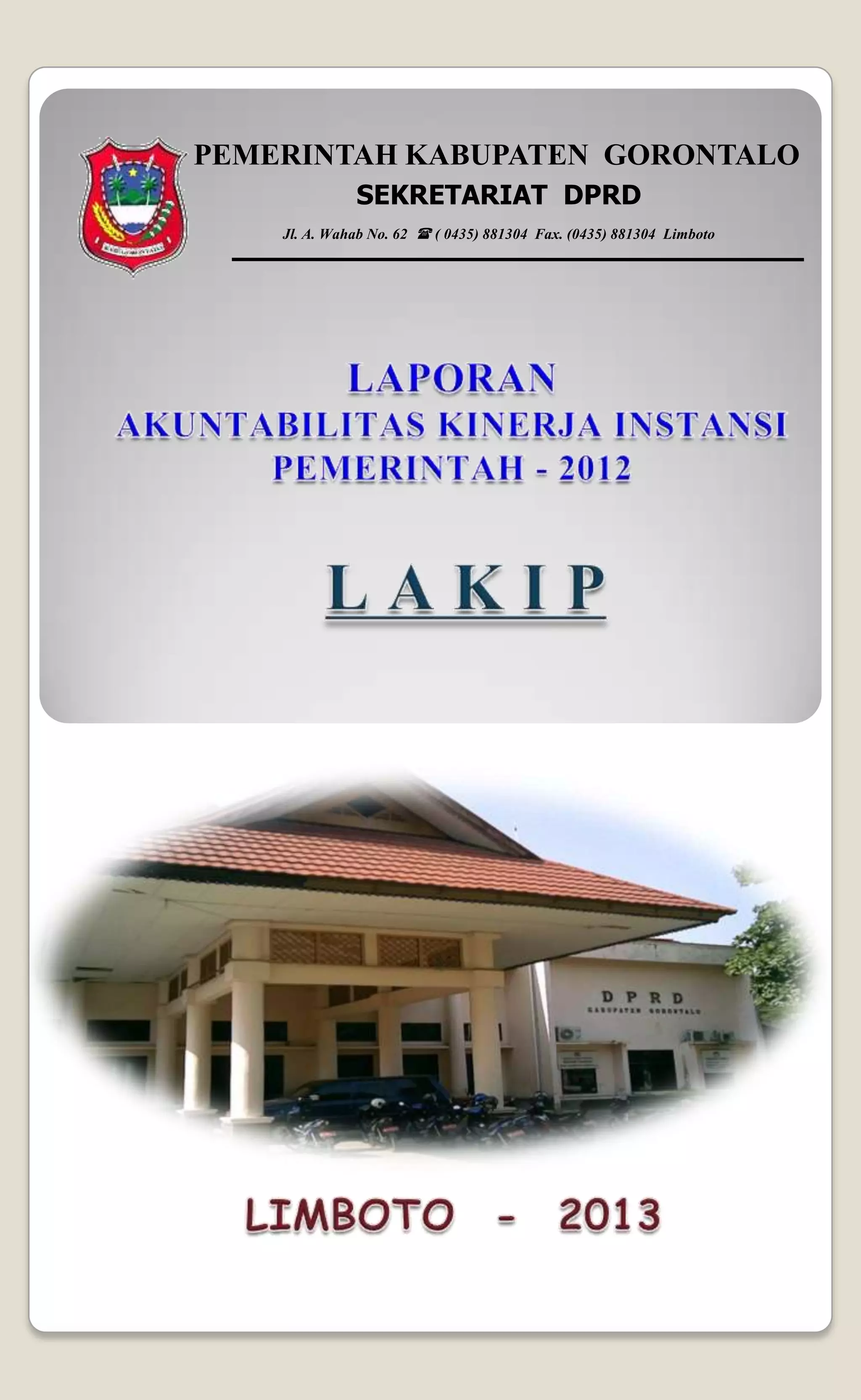 Cover lakip 2012 | PDF