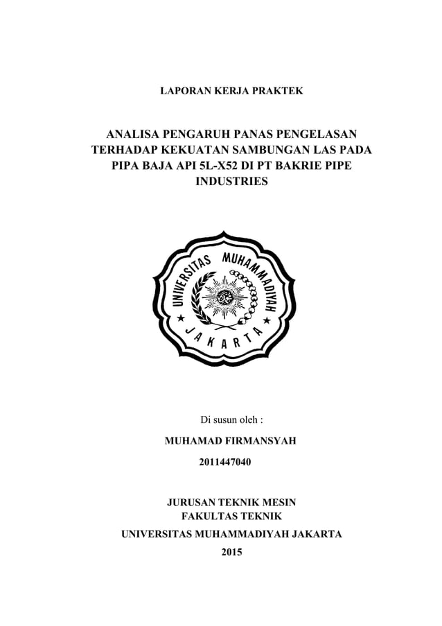 Cover laporan kp | DOC