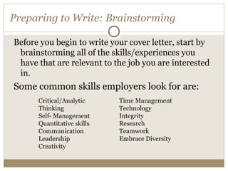 How to Write a Cover letter | PPT