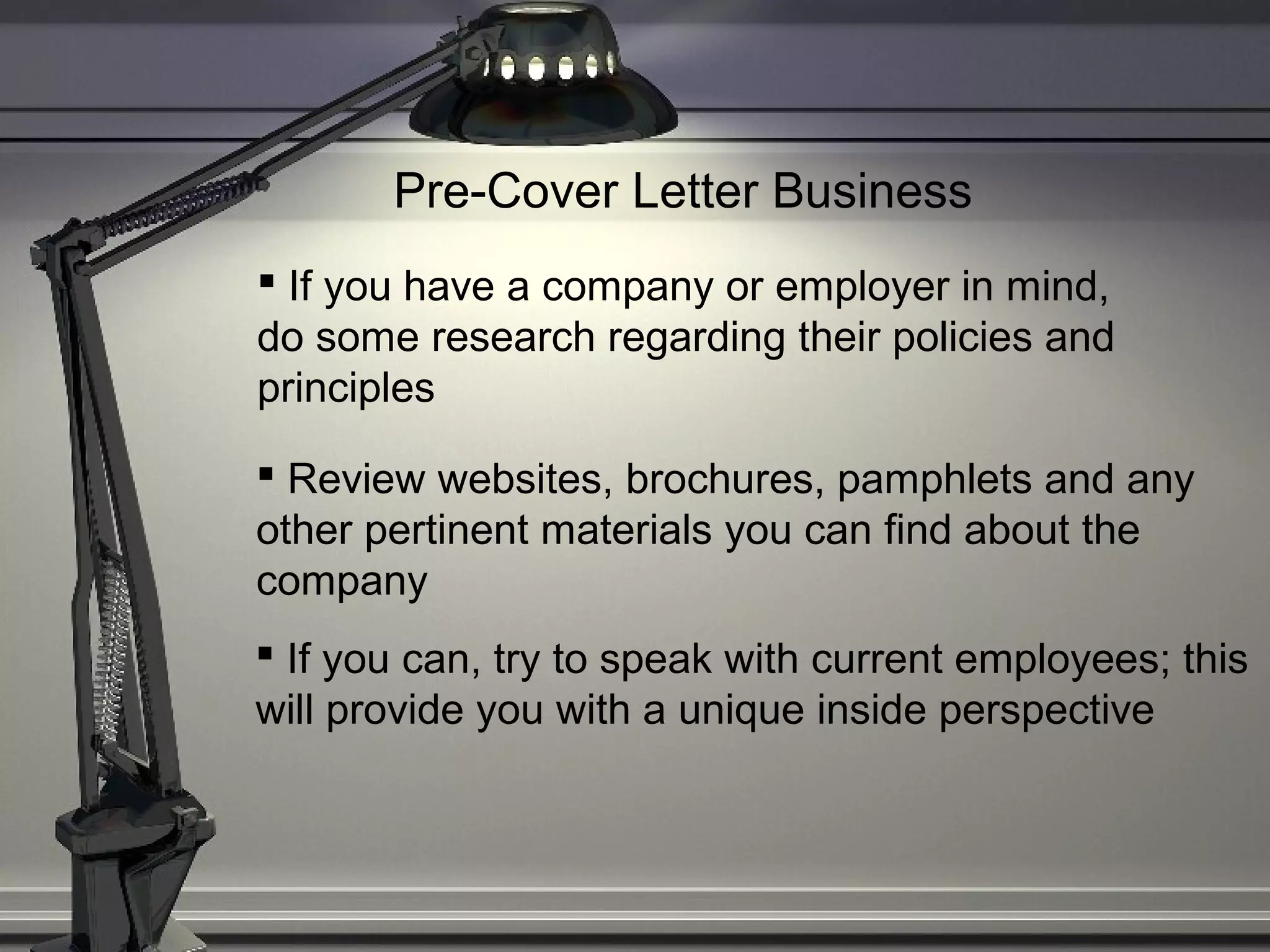 Cover letter | PPT