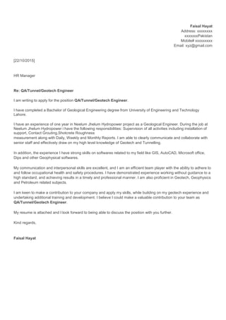 Cover letter | PDF