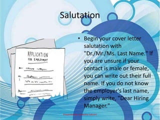 Cover letter ppt. | PPTX