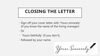 How to write a cover letter | PPTX