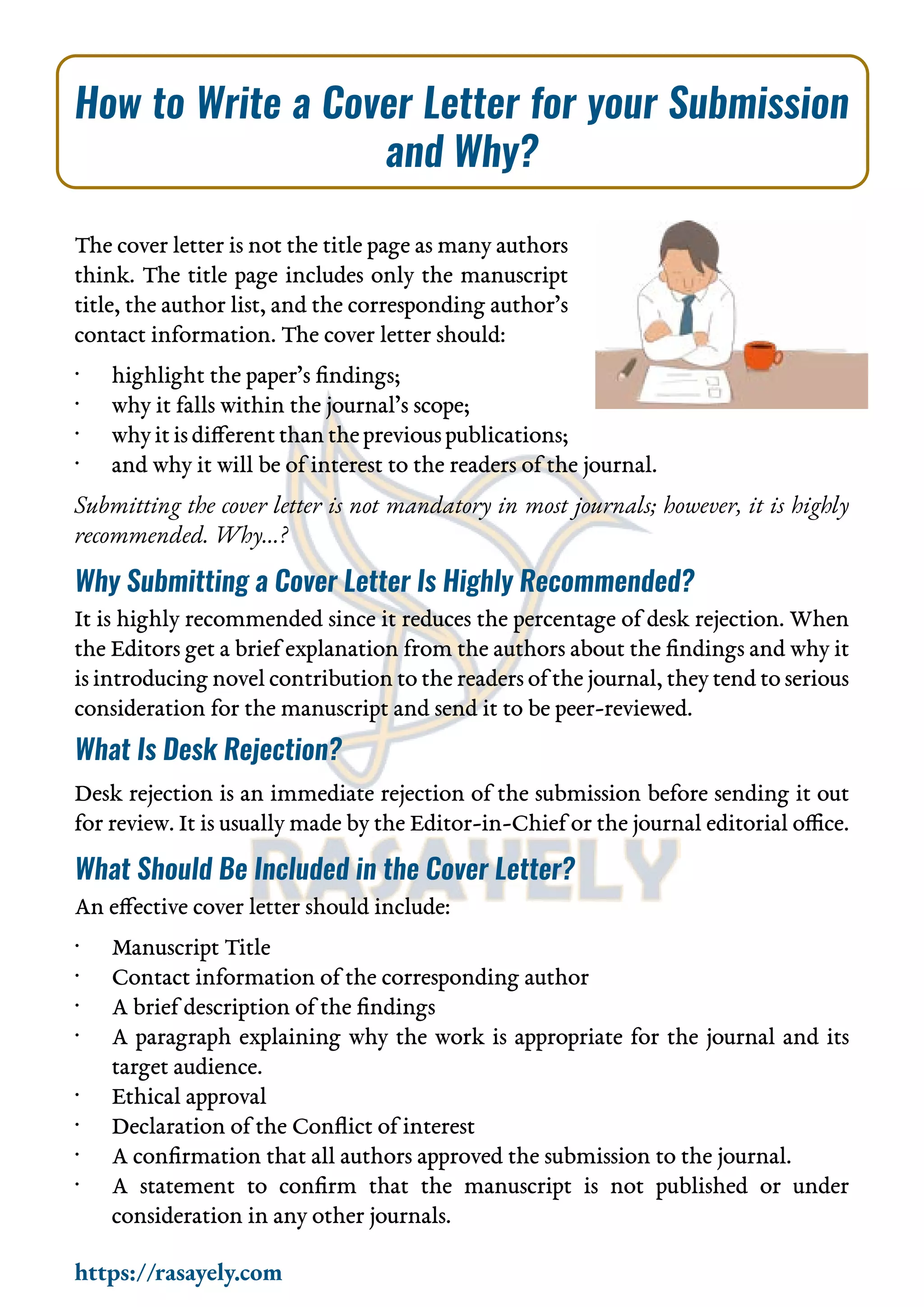 How to Write a Cover Letter for your Submission and Why? | PDF