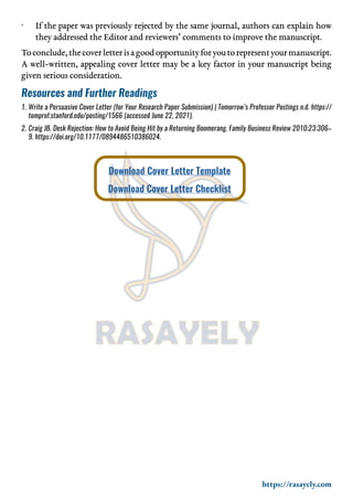 How to Write a Cover Letter for your Submission and Why? | PDF