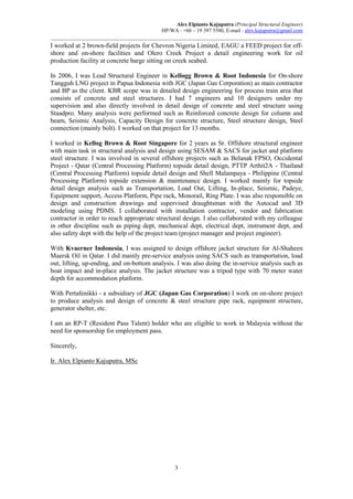 Cover letter (Alex Kajuputra) | PDF | Civil Engineering Industry | Industries