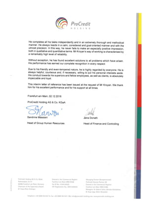 Cover letter, CV and recom. letter | PDF