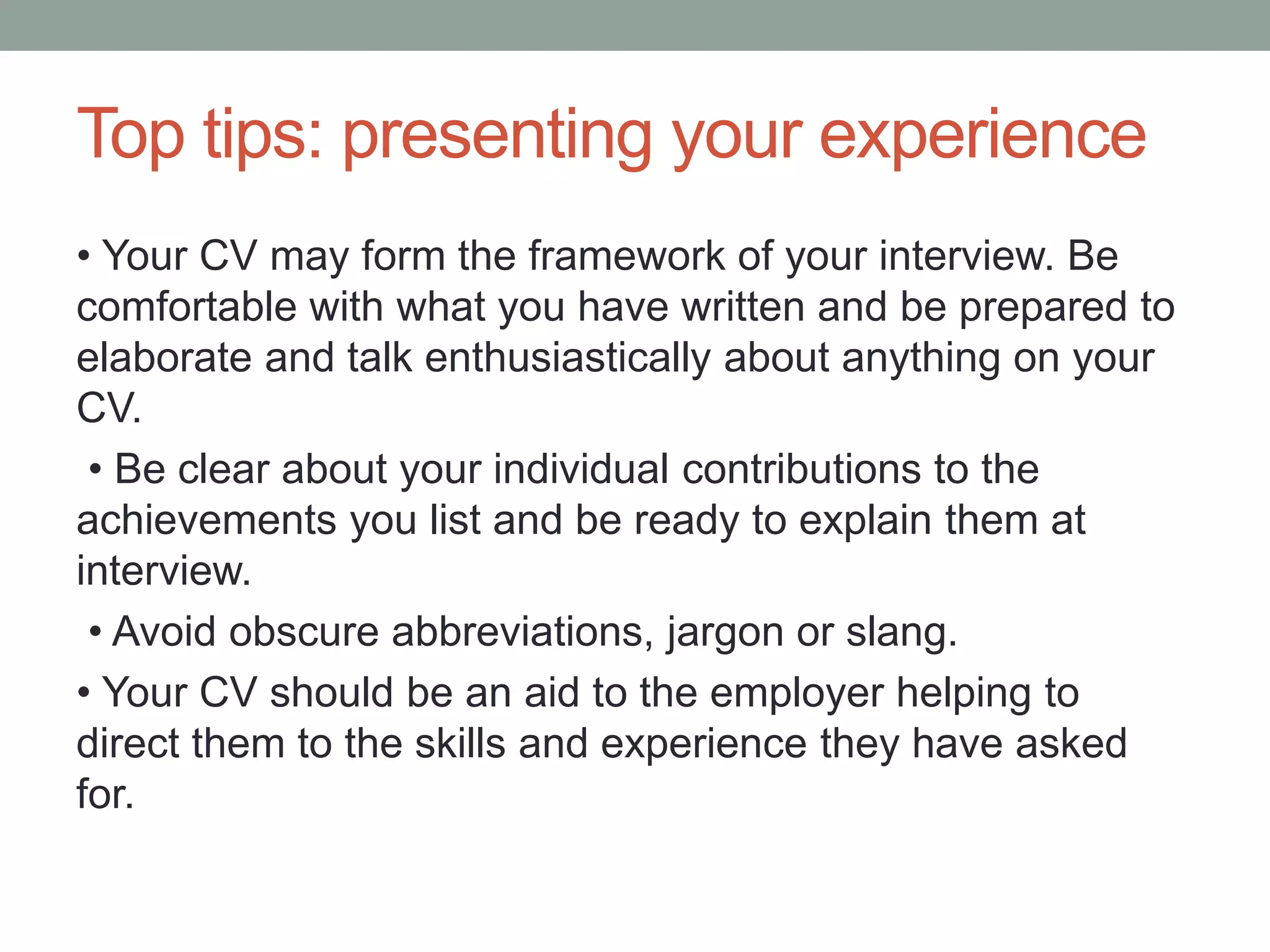 Cover letter & CV writing | PPTX