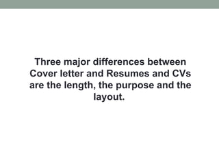 Cover letter & CV writing | PPTX