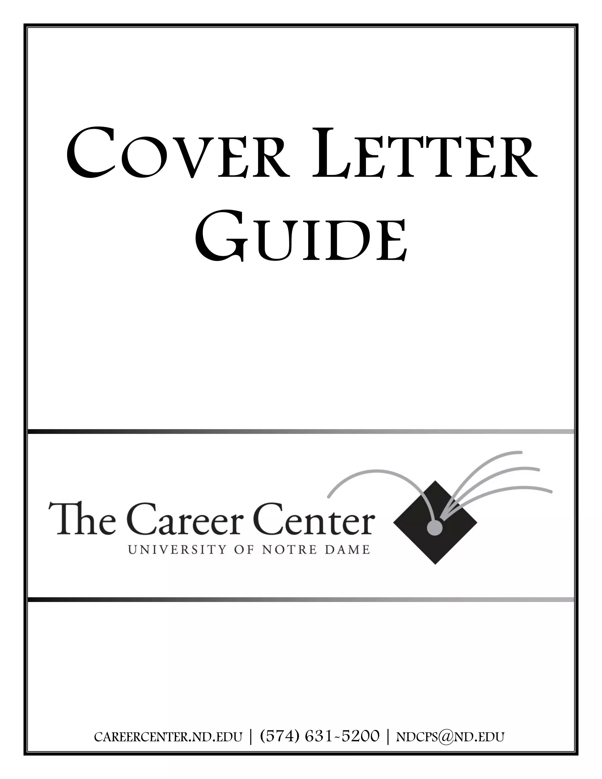 Cover Letter Guide | PDF